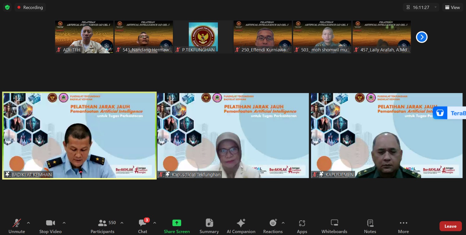 Pusdiklat Tekfunghan Buka Pelatihan Tentang Pemanfaatan Artificial Intelligence untuk Tugas ...